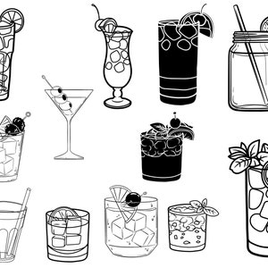 Cocktail SVG Bundle, Cocktail PNG Bundle, Cocktail Clipart, Cocktail ...