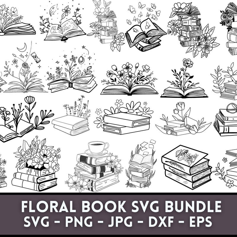 Plotterdatei buch mit blumen - Etsy.de
