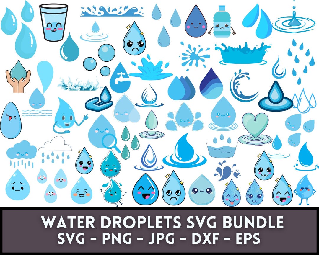 Water Drops Svg, Splash Svg, Water Svg, Rain Drops Svg, Raining Svg ...