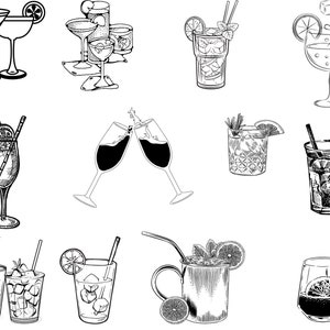Cocktail SVG Bundle, Cocktail PNG Bundle, Cocktail Clipart, Cocktail ...