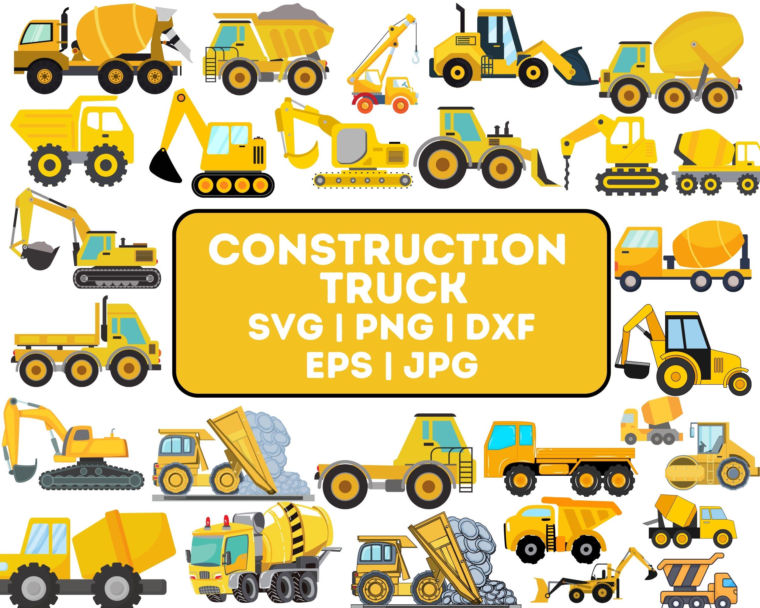 Construction Svg, Trucks Svg Files, Excavator Svg, Dump Truck Svg ...