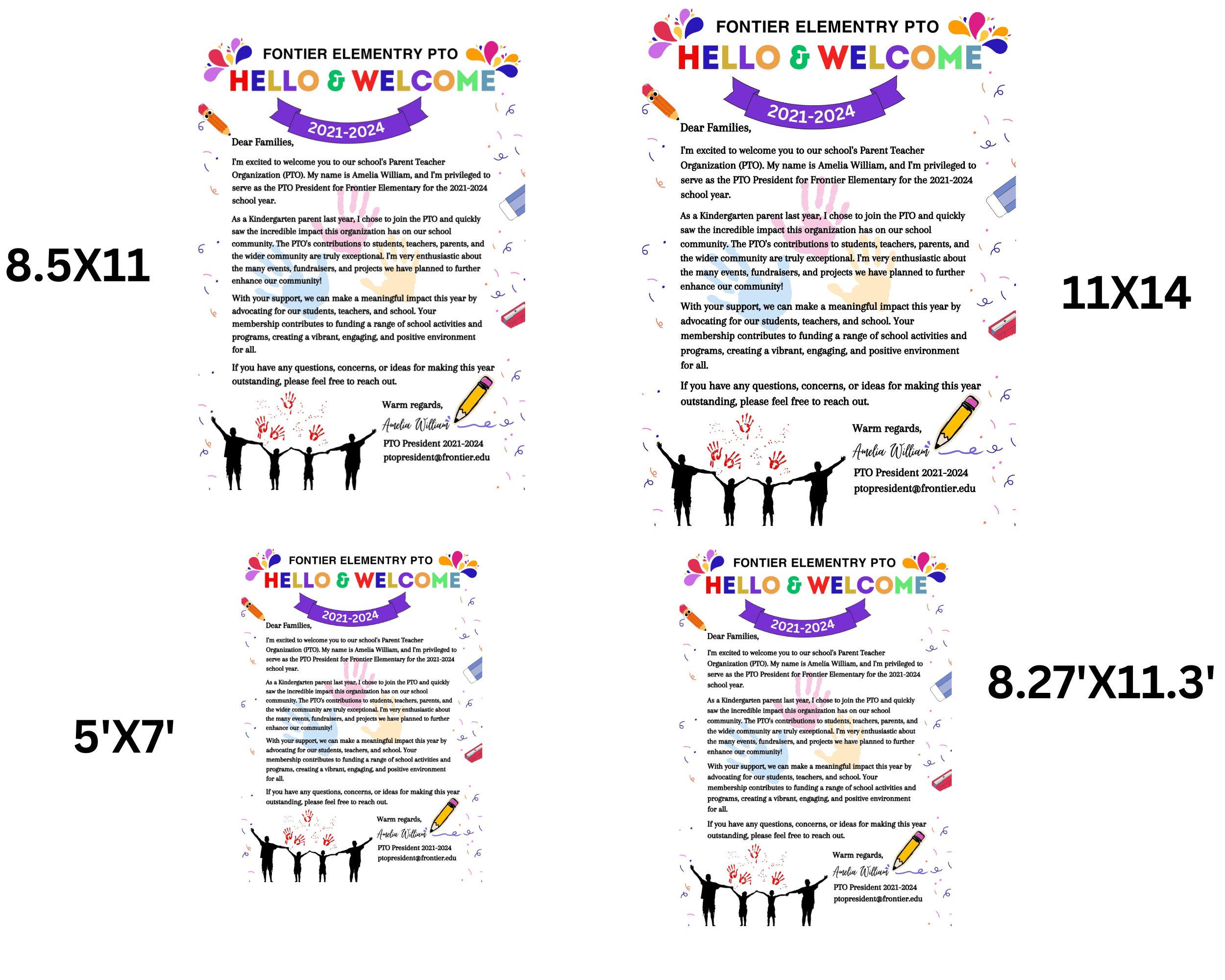 Editable PTO Welcome Letter Printable, PTA Welcome Message, Editable ...