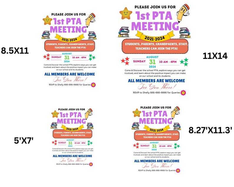 PTO PTA Meeting Flyer, Pto/pta Information Meeting Flyer, Editable ...