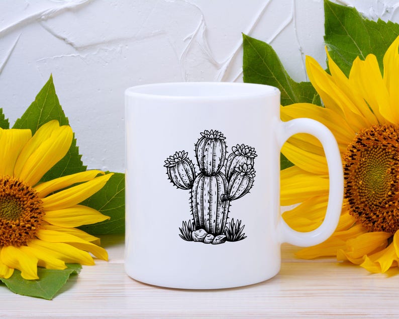 Cactus SVG Bundle Cactus Flower SVG File Succulent Png for Shirts Cacti ...