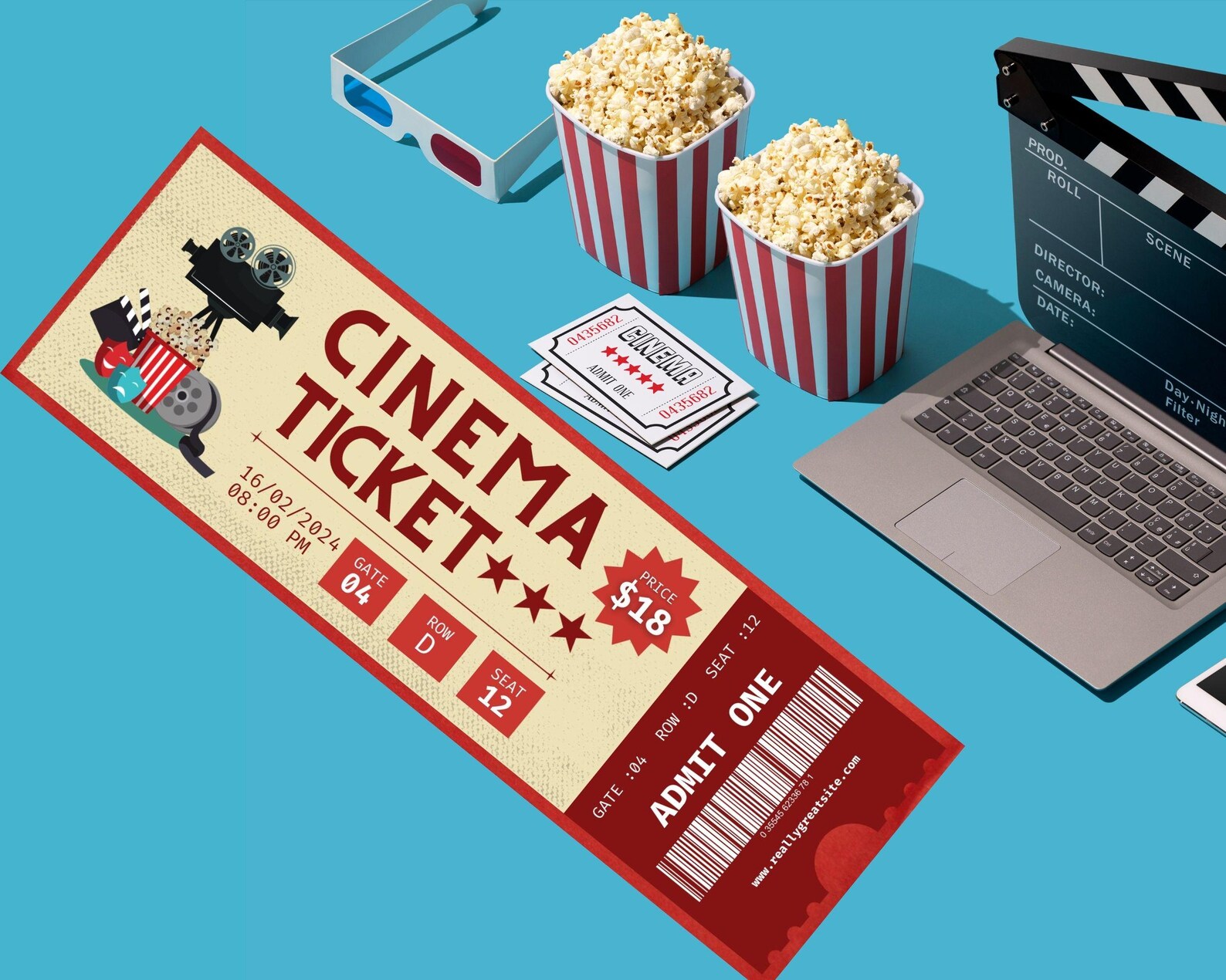 Movie Night Ticket, Movie Ticket, Movie Invitation, Surprise Movie ...