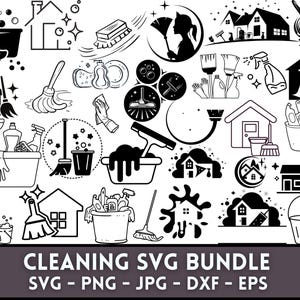 Cleaning Svg Bundle, House Cleaning Files, Cleaning Service Svg, Vector ...