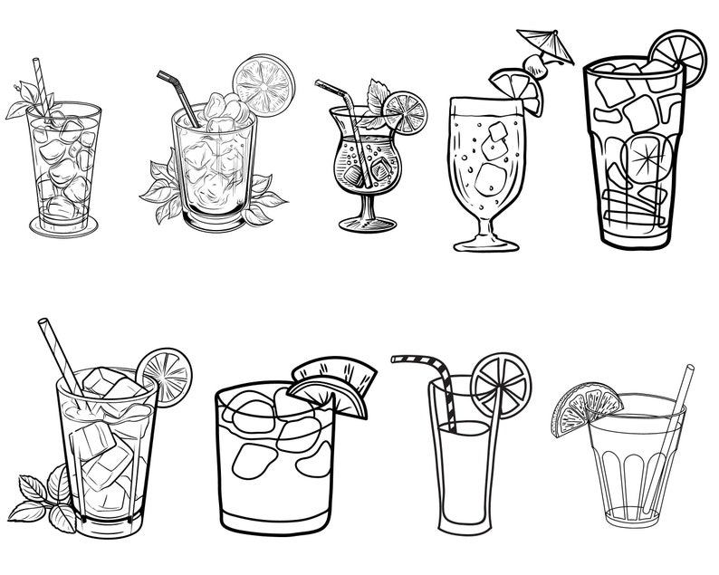 Cocktail SVG Bundle, Cocktail PNG Bundle, Cocktail Clipart, Cocktail ...