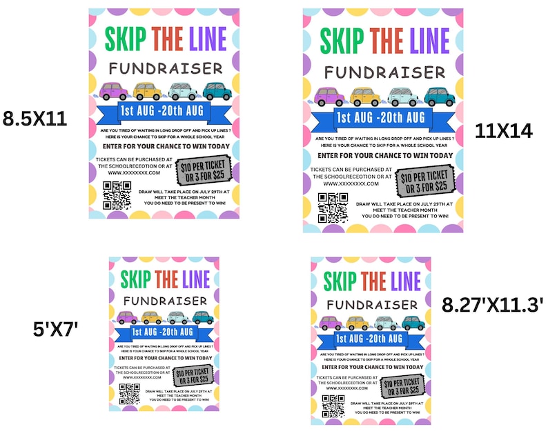 Skip the Line Fundraiser Flyer Template, Sport Fundraiser Idea, School ... Skip the Line Fundraiser Flyer Template, Sport Fundraiser Idea, School ...