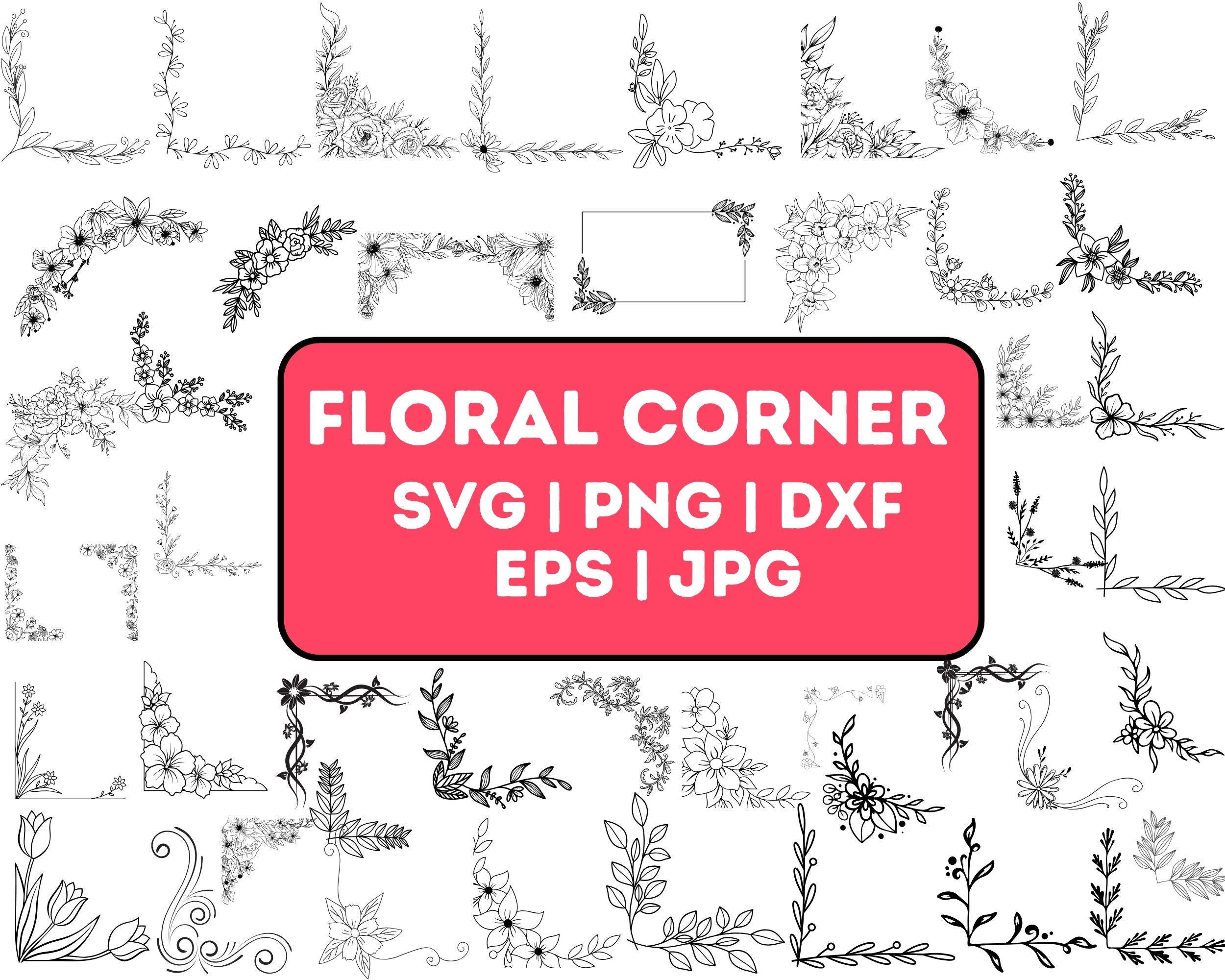 Corner Svg Bundle | Corner Svg | Floral Corner Svg Files | Decorative ...