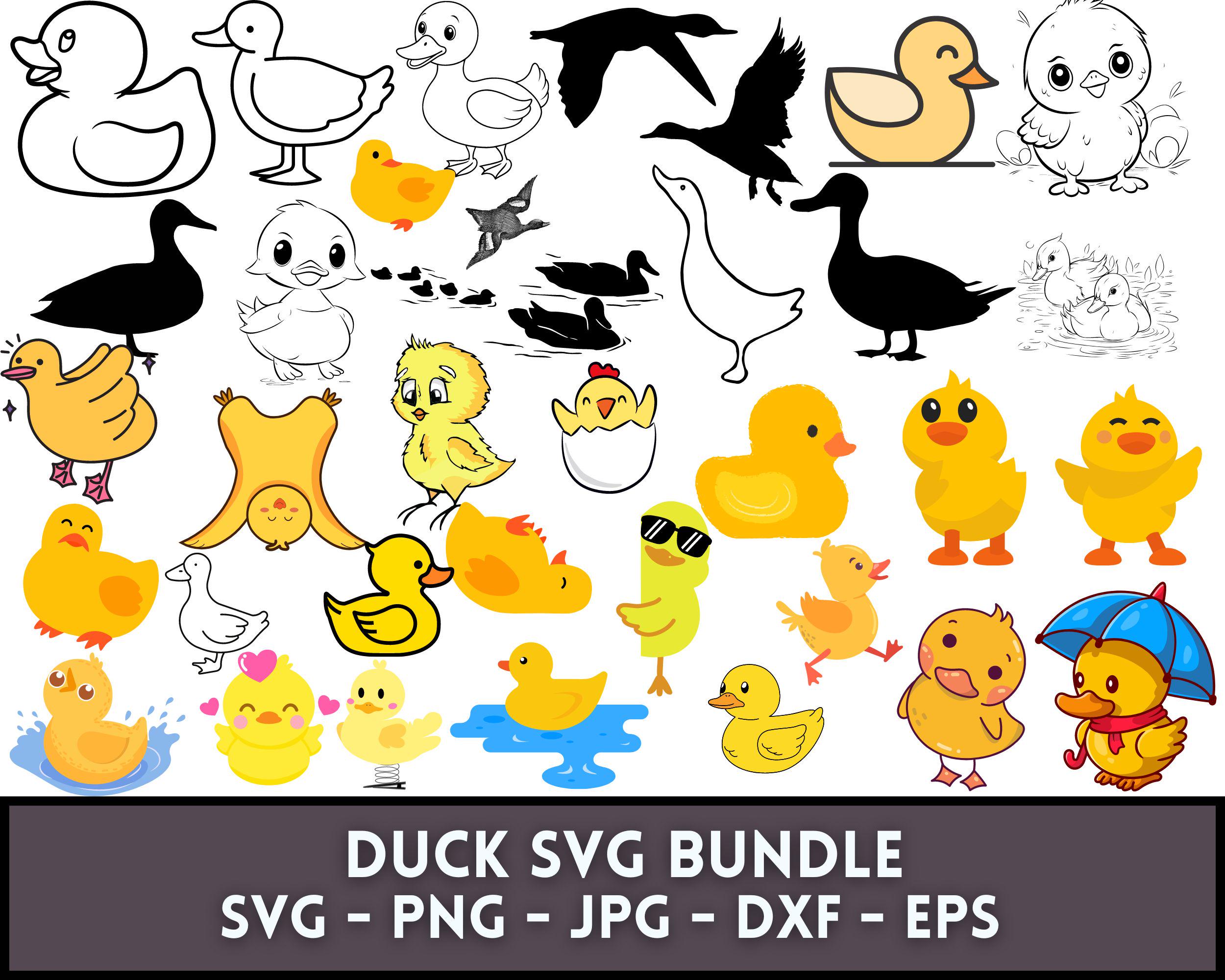 Duck Svg Bundle Rubber Ducky Svg Rubber Duck Svg Duck Clipart Duck Cut ...