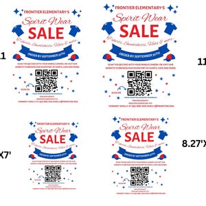 School Spirit Wear Sale Flyer Template, Editable School Clothing Sale ...