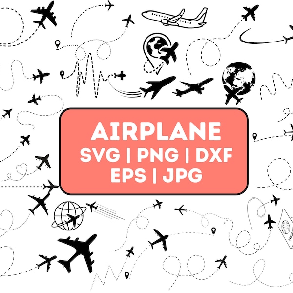 Airplane Svg - Etsy