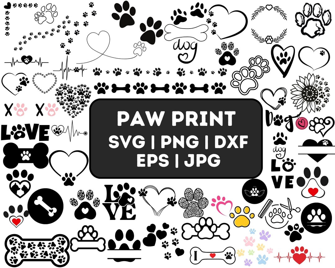 Paw Print Svg, Dog Paw SVG, Dog Svg, Paw Svg, Animal Paw Svg, Cat Paw ...