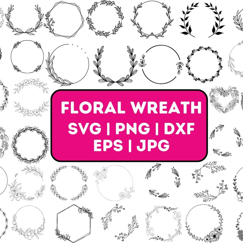 Wreath Svg - Etsy