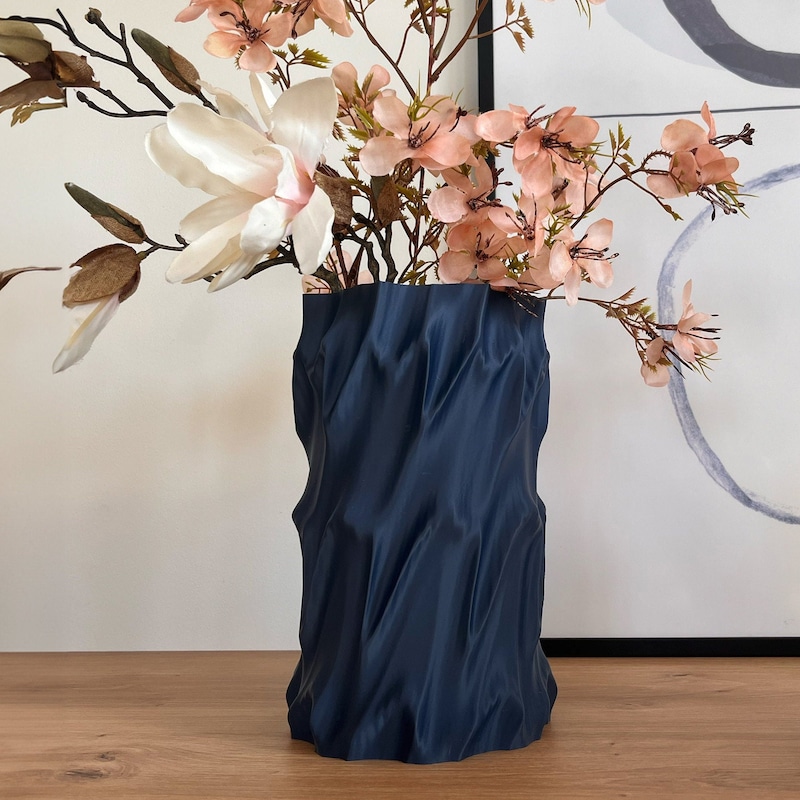 Navy Blue Vase - Etsy