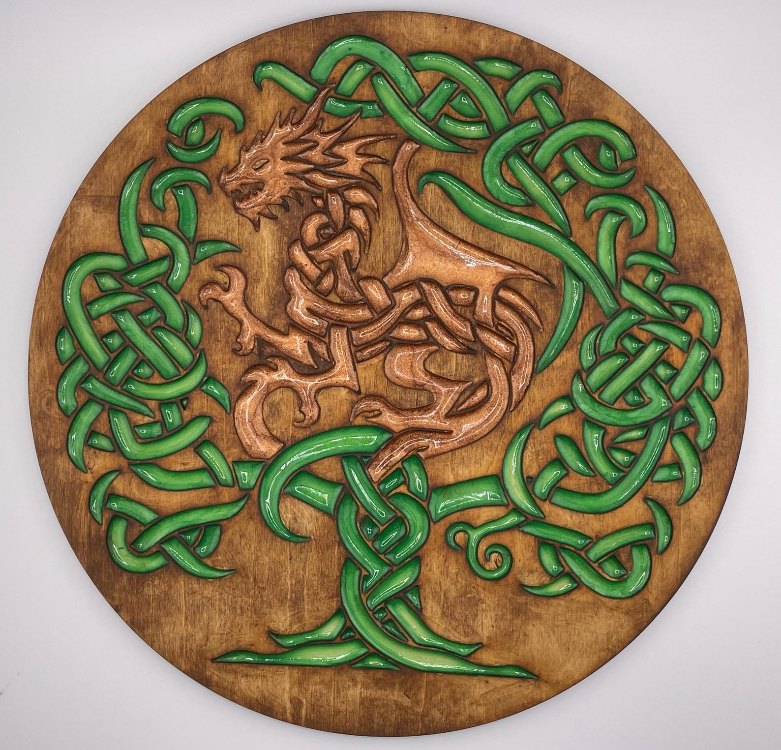 Celtic Tree of Life and Dragon Wall Medallion - Etsy