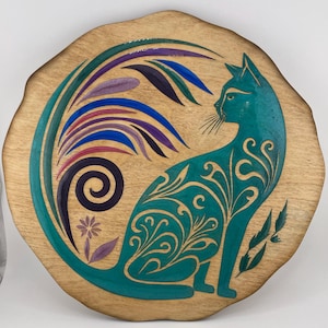 Cat Wooden Wall Medallion - Etsy
