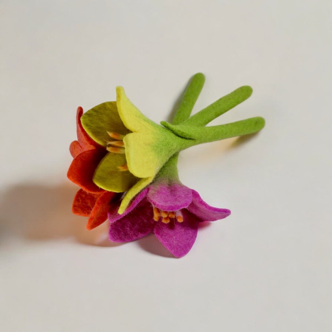 Felt Flowers 100% New Zealand Wool - Etsy