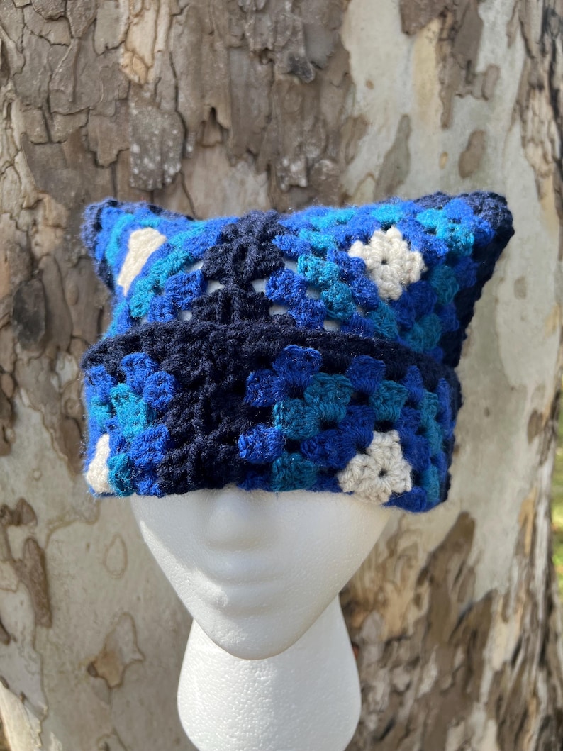 Granny Square Cat Beanie - Etsy