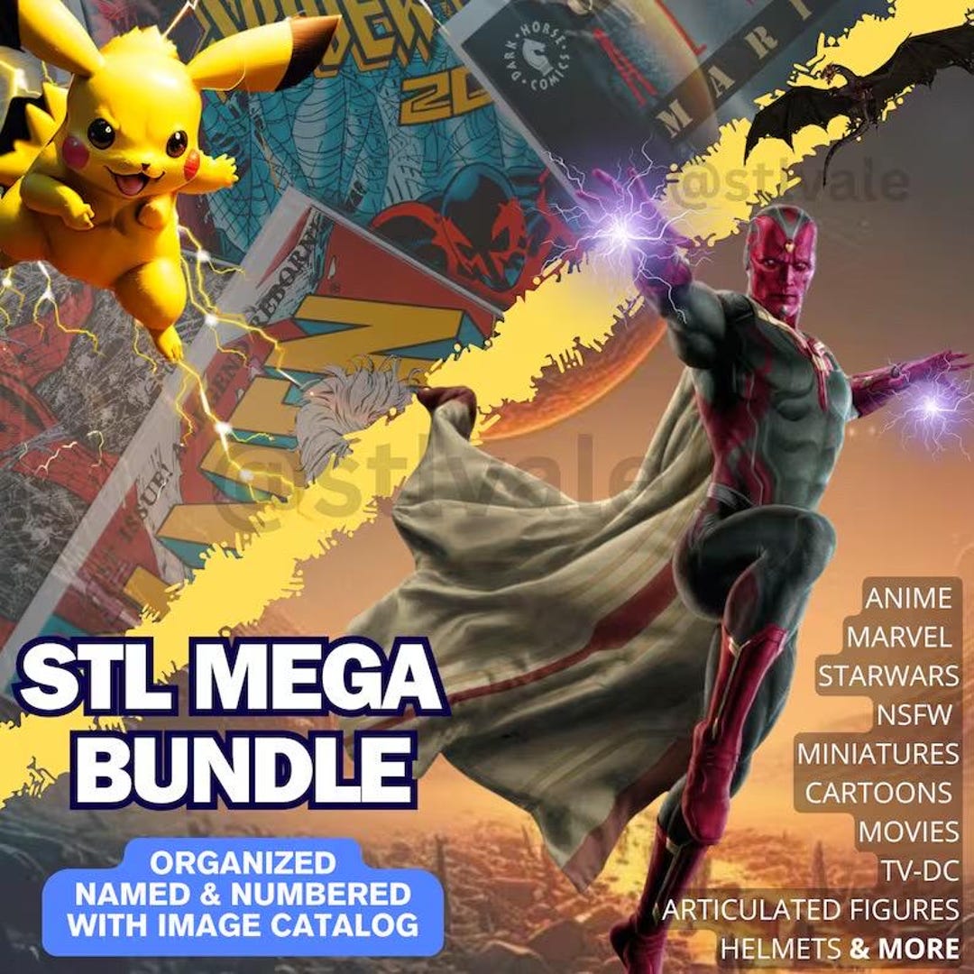 The Biggest Organized STL Mega Pack for 3D Printing Files Limited Time ...