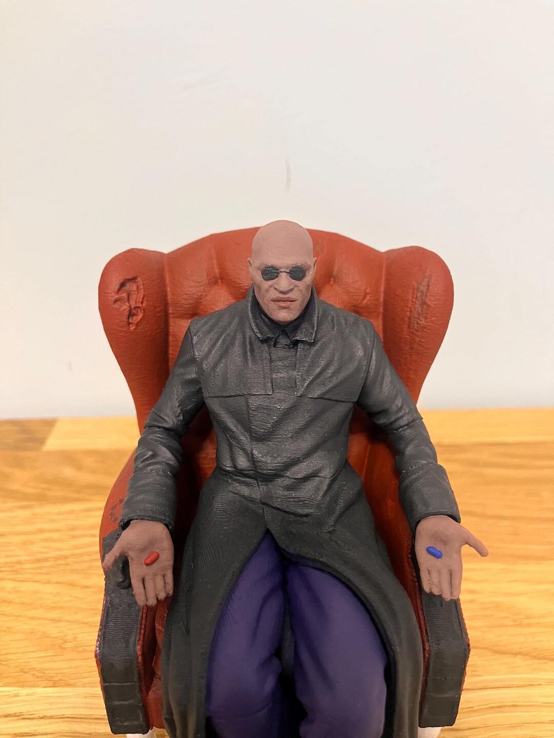 Morpheus Matrix Figure – Red Pill Blue Pill Choice – 3D Printed Hand ...
