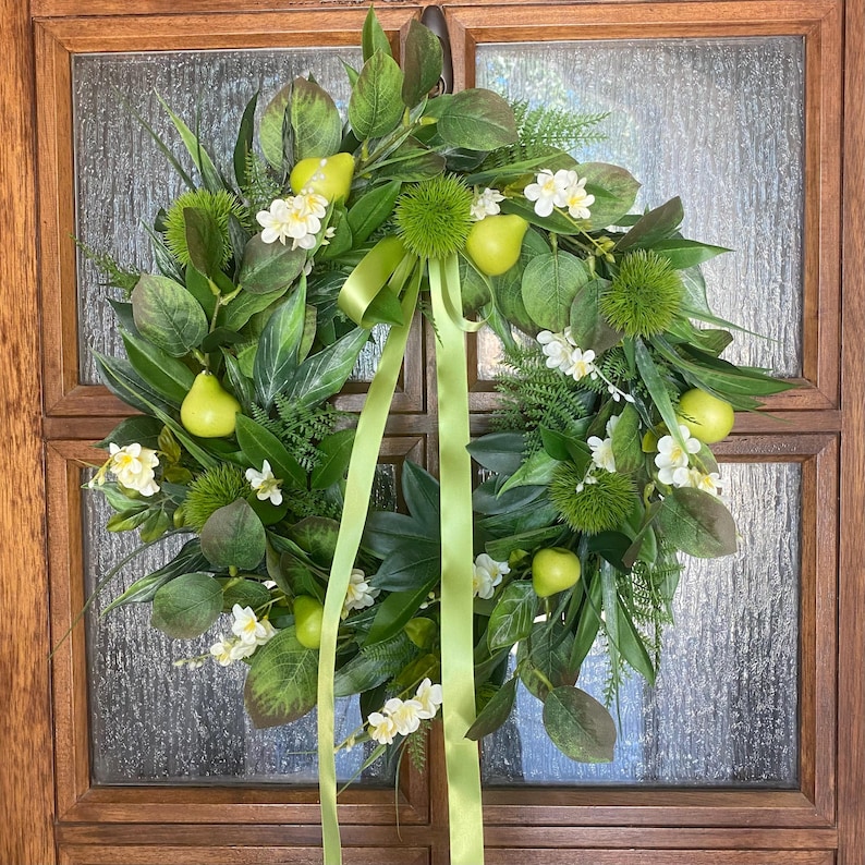 Pear Fruit Wreath Design for Front Door or Home Decor - Etsy