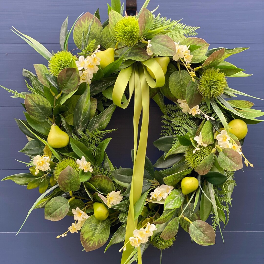 Pear Fruit Wreath Design for Front Door or Home Decor - Etsy