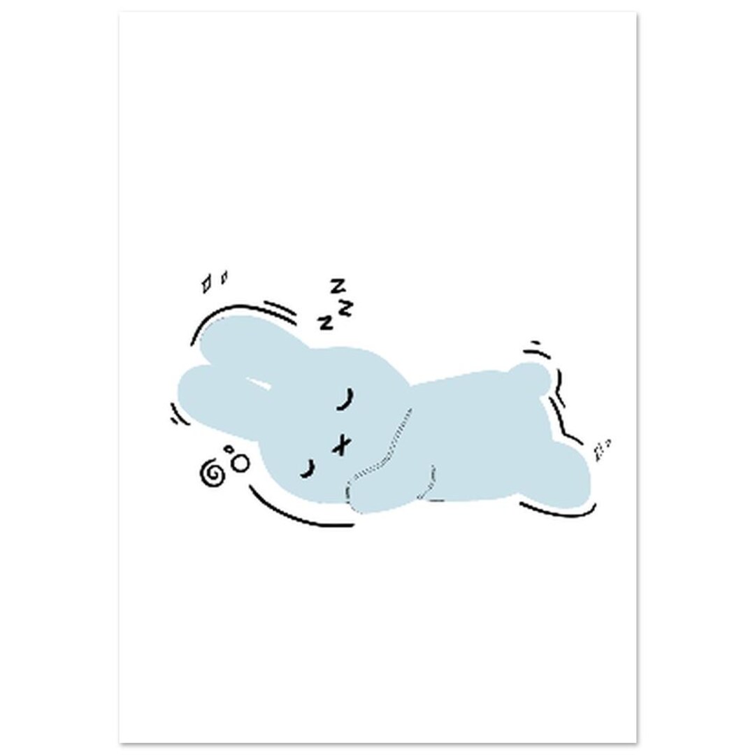 Miffy Poster Blue Sleep Poster Wall Art Interior Decoration - Etsy UK