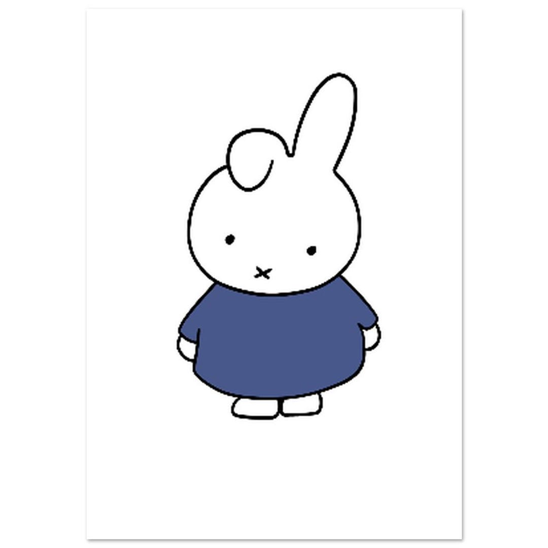 Miffy Ear Fold Blue Poster Wall Art Interior Decoration - Etsy