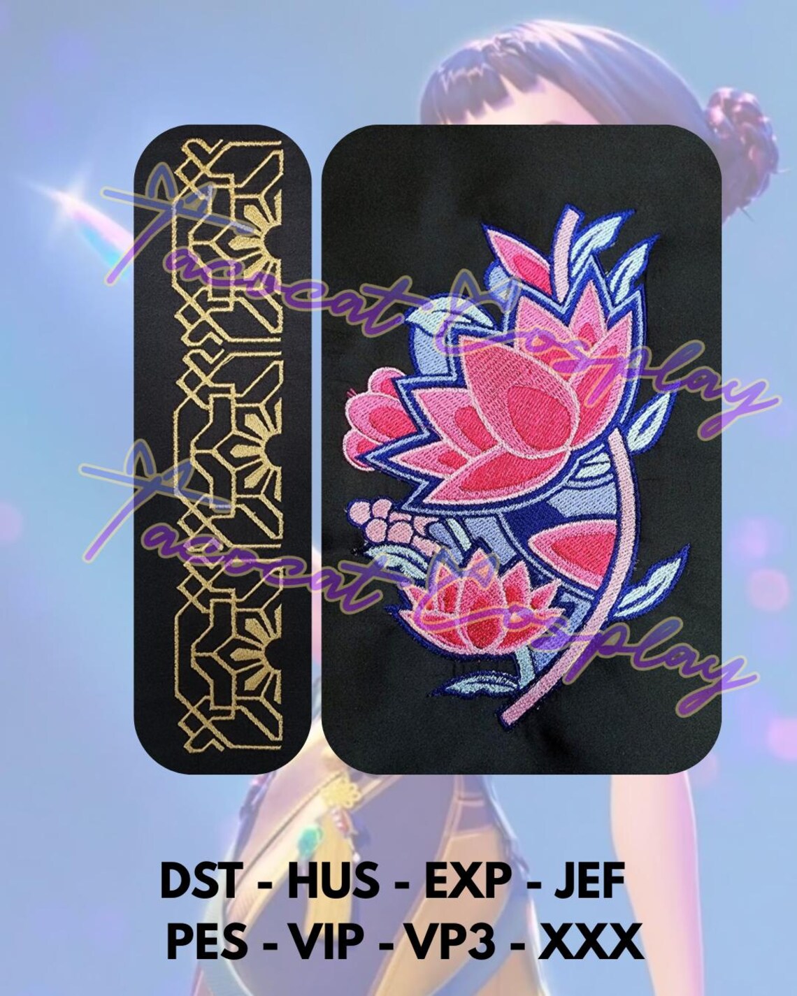 Zoey Flower and Trim Embroidery Files – Kpop Demon Hunters Inspired ...