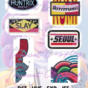 Rumi Kpop Demon Hunters "how It's Done" Jacket Patch Bundle Embroidery ...