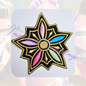 Rumi "golden" Shoulder Flower Embroidered Patch Kpop Demon Hunters ...