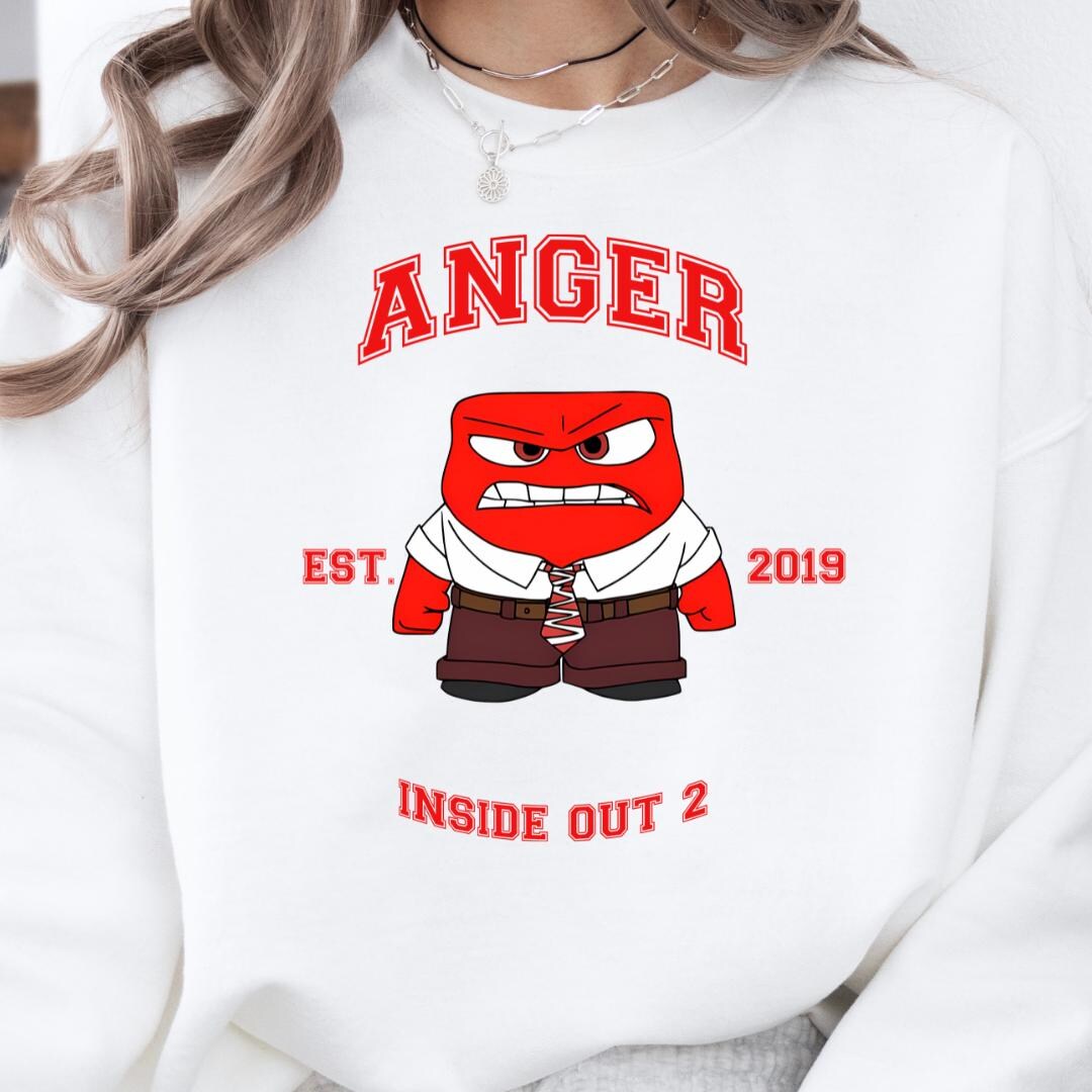 Inside Out 2 Hoodie Inside Out 2 Movie Sweater Inside Out anger ...