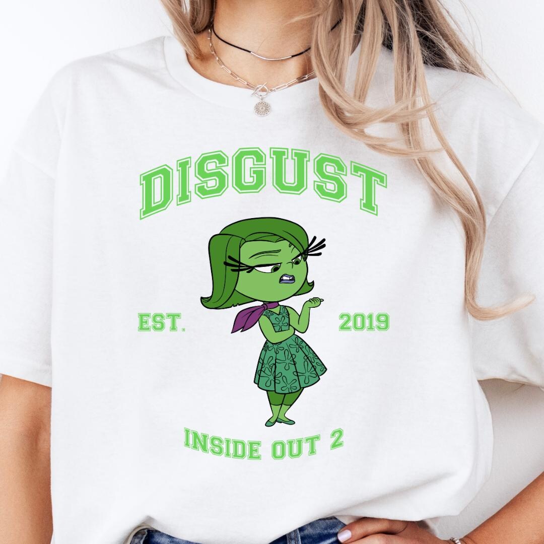 Inside Out 2 T-shirt Inside Out Emotion disgust Disney Movie Shirt ...