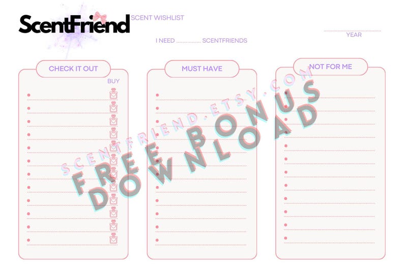 Star Fragrance Printable Journal + Freebie | Organize Your Scents ...
