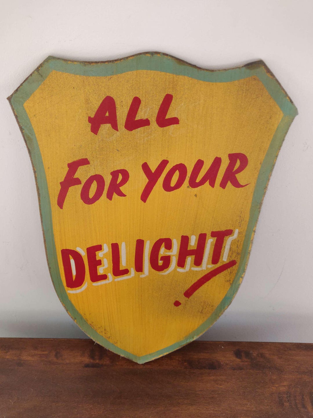 Hand Painted Fairground/circus Sign All for Your Delight - Etsy