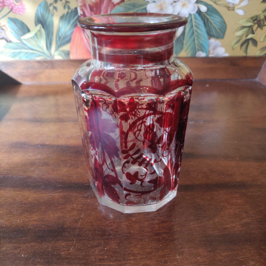 Antique Victorian Late 19th Century Bohemian Crystal Hand Reverse ...