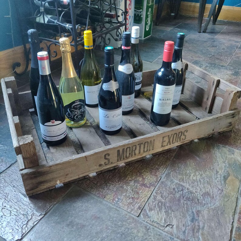 Vintage Wooden Crate - Etsy