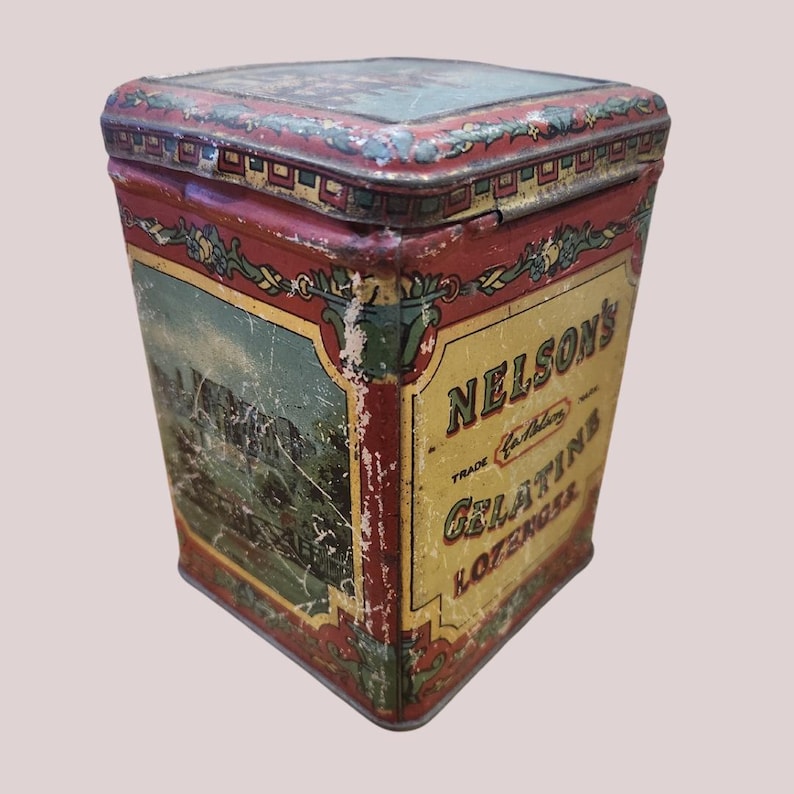 Vintage Nelson's Gelatine Lozenges Tin - Etsy