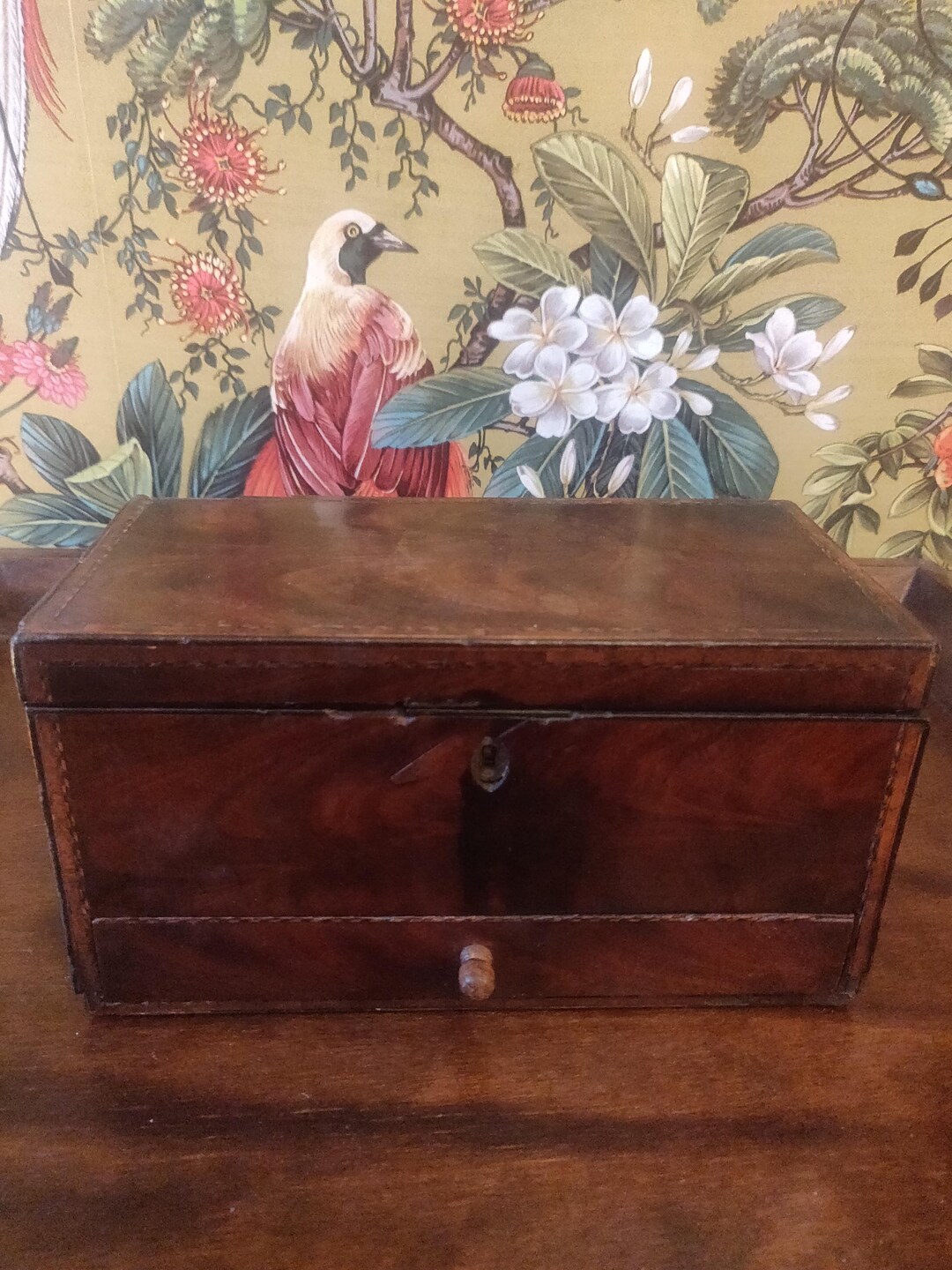 Antique Victorian 1880s? Mahogany Hand Made Jewellery Box - Etsy