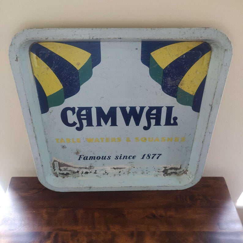 Antique/ Vintage Camwal Table Water Metal Tray - Etsy