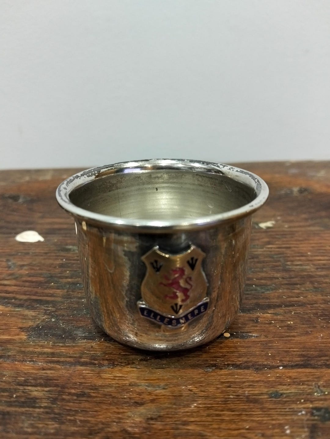 Vintage Silver-plated Beaker / Trophy Cup With Ellesmere Crest - Etsy