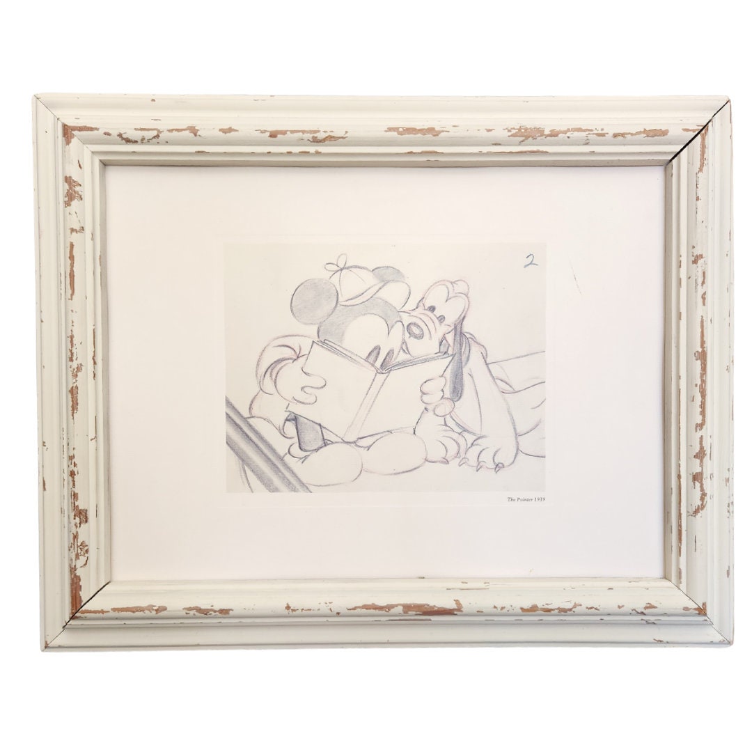 The Pointer a Sketch of Mickey Mouse and Pluto From 1939 - Etsy