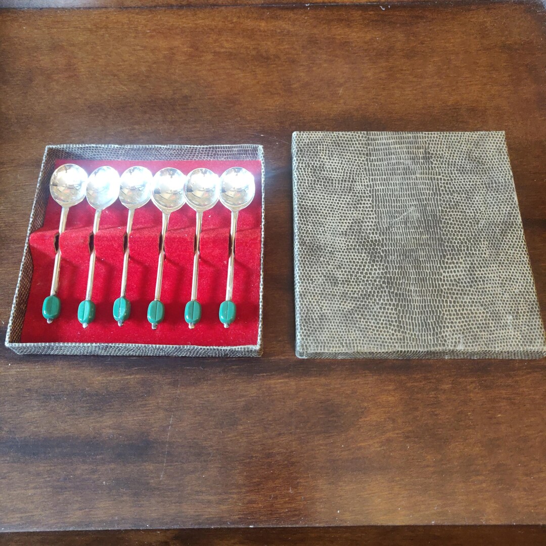 Vintage Boxed Set of 6 Epns ( Electro Plate Nickel Silver) Coffee ...