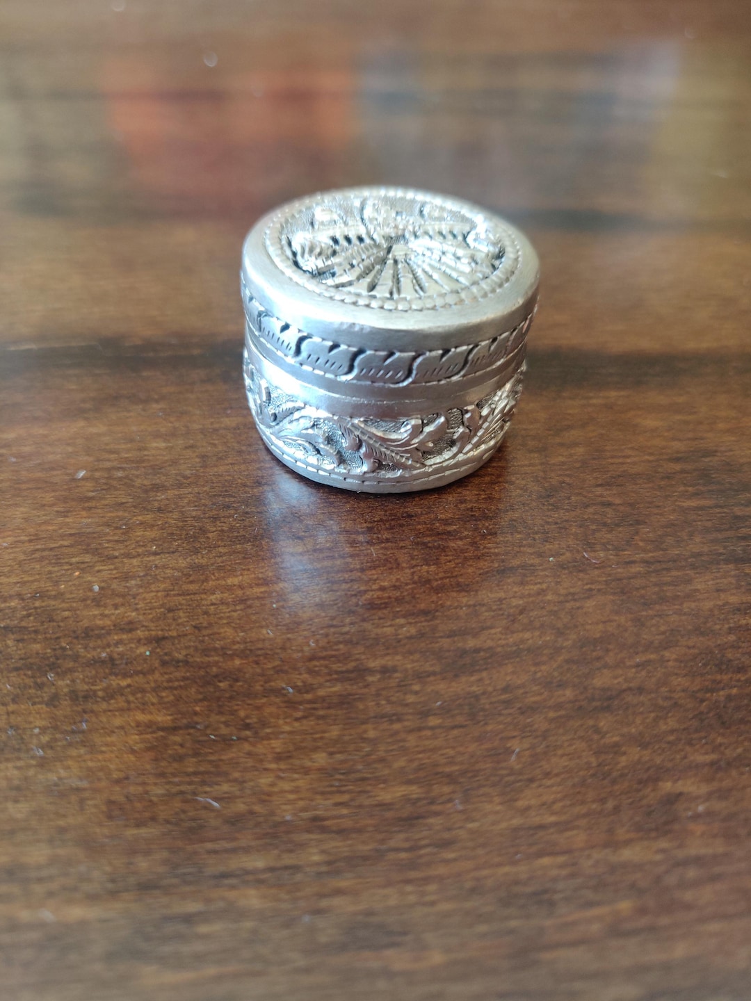 Vintage Indian Possibly Silver Sindor or Kum Kum Box Used for Hindu ...