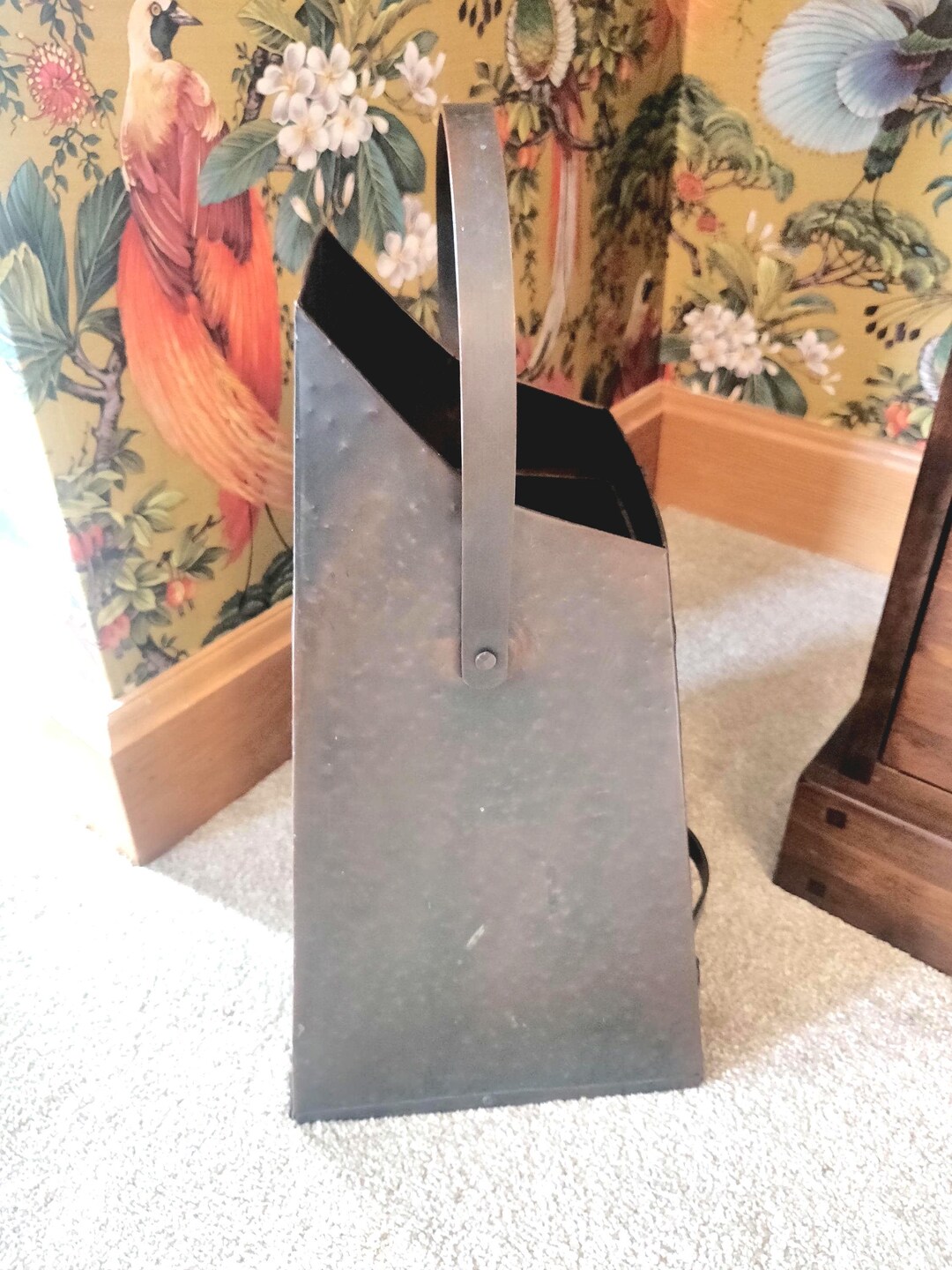 Vintage 1940s Arts and Crafts Hand Beaten Copper Coal Scuttle - Etsy