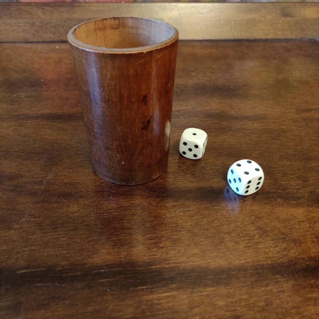 Vintage Hand Turned Small Cup ( Probably for Dice ) Known as Treen From ...