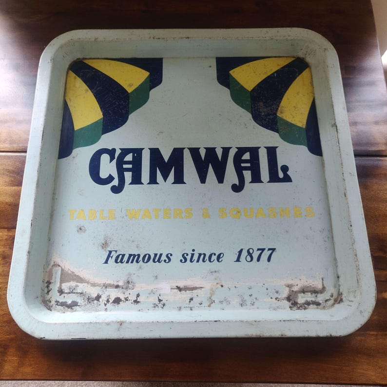 Antique/ Vintage Camwal Table Water Metal Tray - Etsy