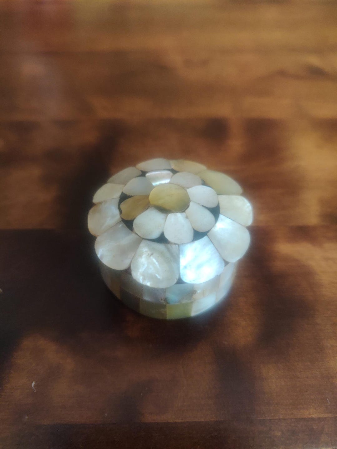Vintage Mother of Pearl Pill Box: Handmade Trinket Box - Etsy
