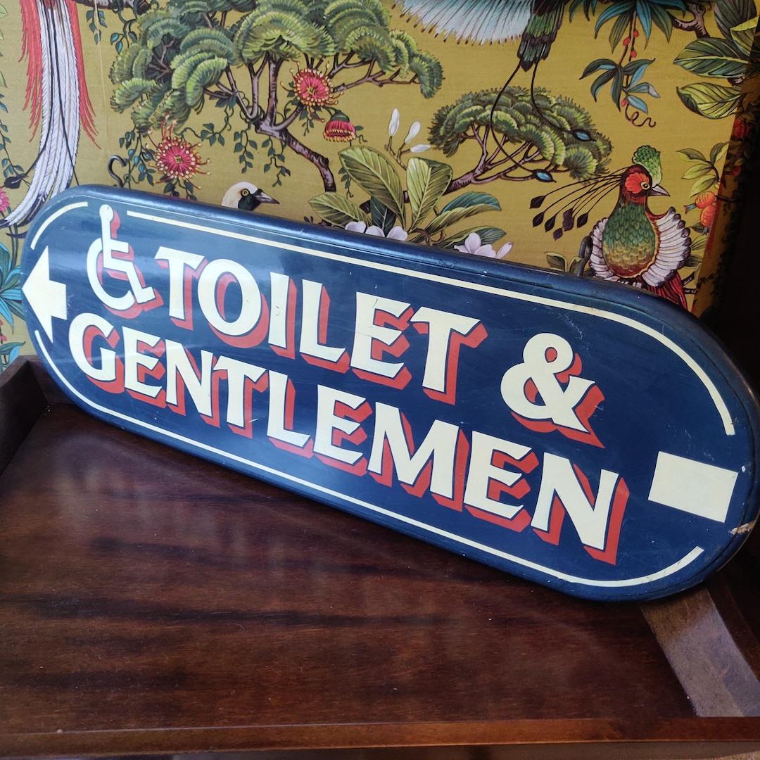 Vintage Hand Painted Wooden Toilet Sign Very Quirky and Original - Etsy